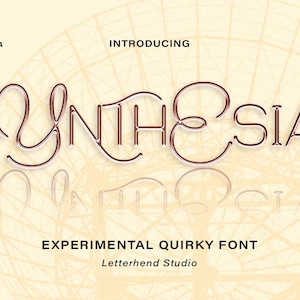 Synthesia Display Font: Quirky Experimental Font - Etsy