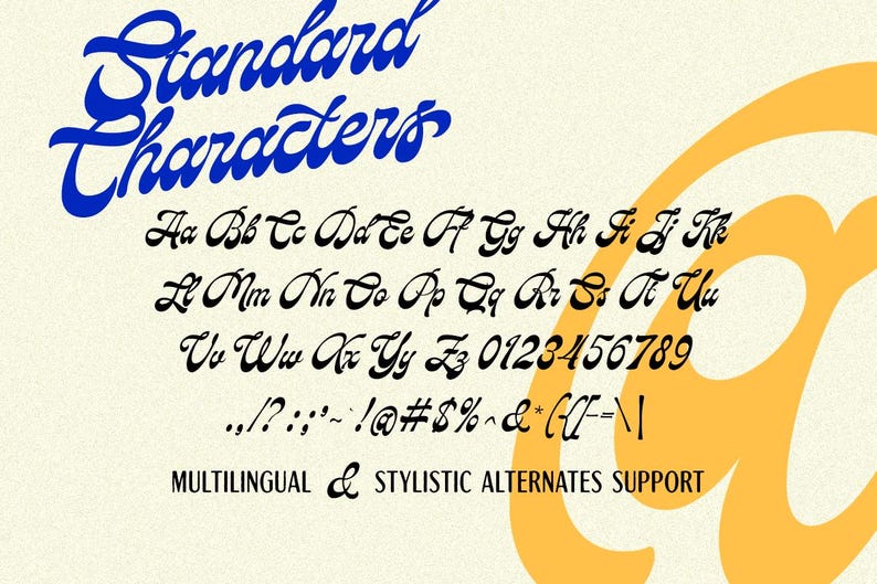 Relgone Retro Script Font: Groovy 60s Calligraphy - Etsy