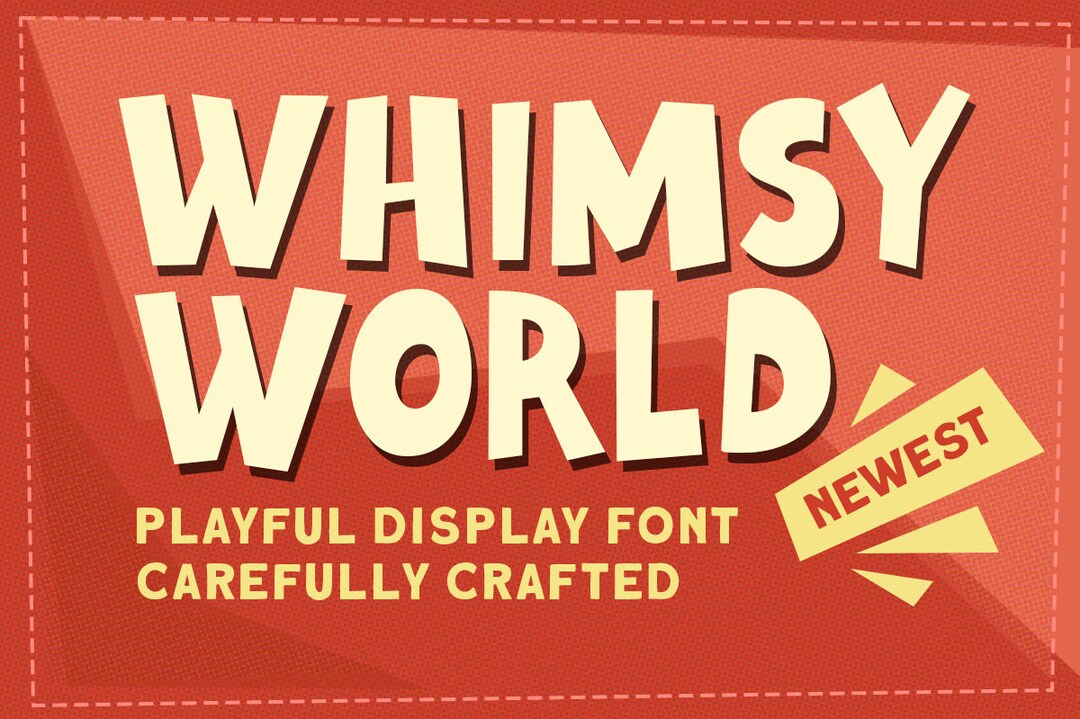 Whimsy World Font: Playful Cartoon Display Font - Etsy