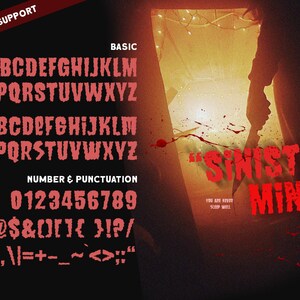 Sinister Mind - Horror Creepy Font, Halloween, Horror, Freaky, Display ...