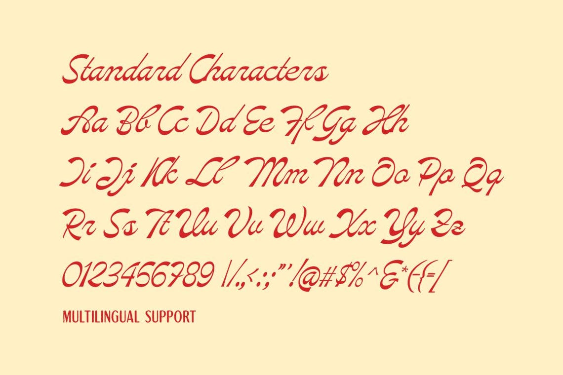 Marlean Reversed Contrast Script Font: Elegant Retro Calligraphy - Etsy