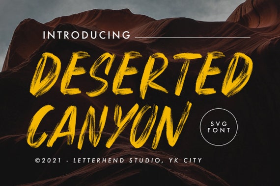 Deserted Canyon Bold Font Svg Font Strong Headline - Etsy India
