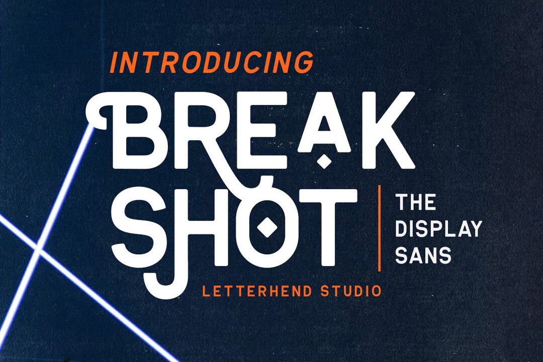 Break Shot Font: Bold Sans Serif Display Font - Etsy