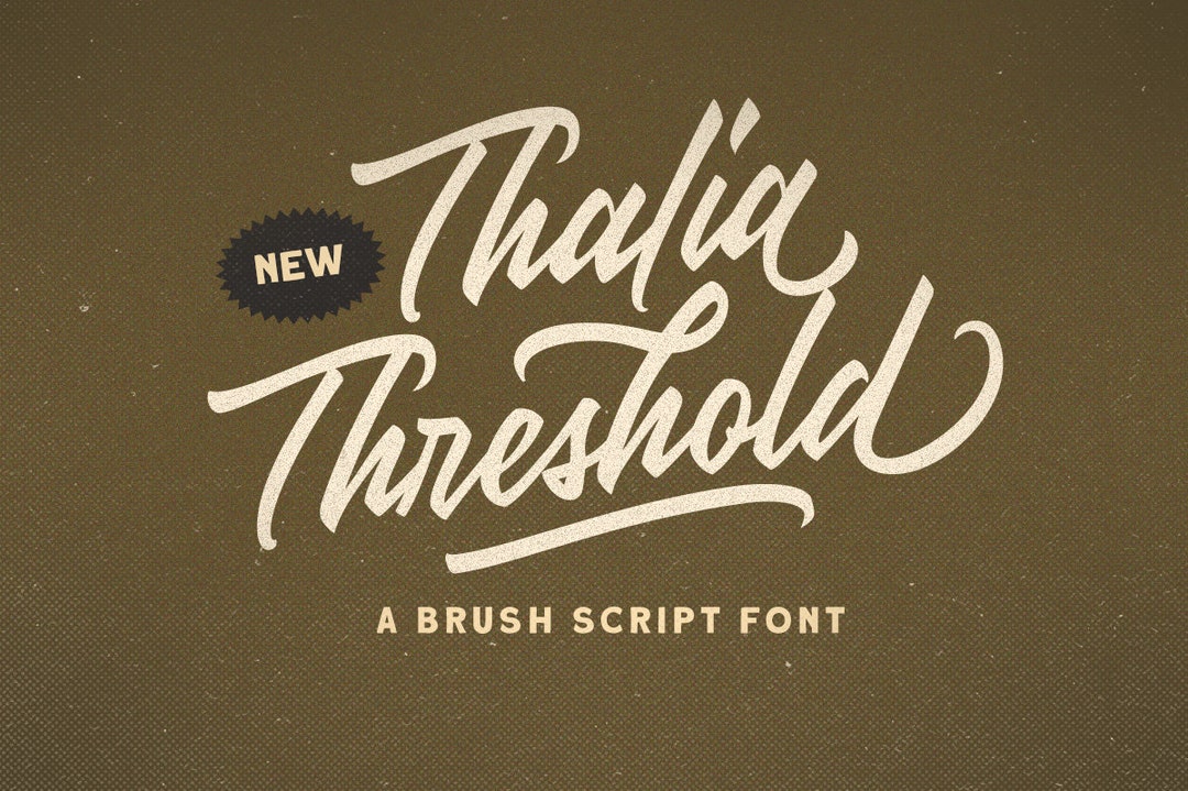 Thalia Threshold Brush Script Font: Classic Vintage Style - Etsy