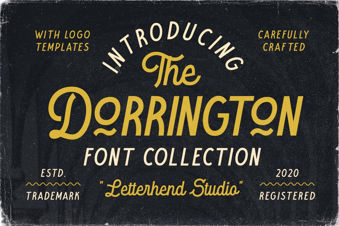 The Dorrington - Font Trio & Extras, Font Trio, Font Bundle, Logo ...