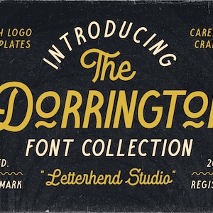 The Dorrington Font Trio & Extras Font Trio Font Bundle - Etsy
