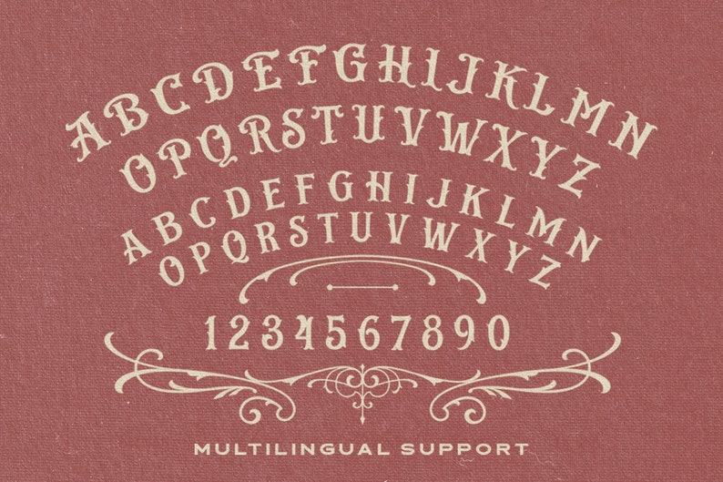Bistern Victorian Display Font With Ornaments - Etsy