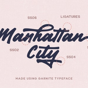 Garnite - Handwritten Script, Script Font, Bold Script Font, Logo Font ...