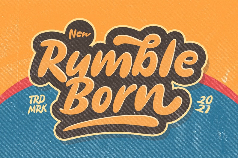 Rumble Born - Retro Script, Baseball Script, Bold Script, Groovy Font ...