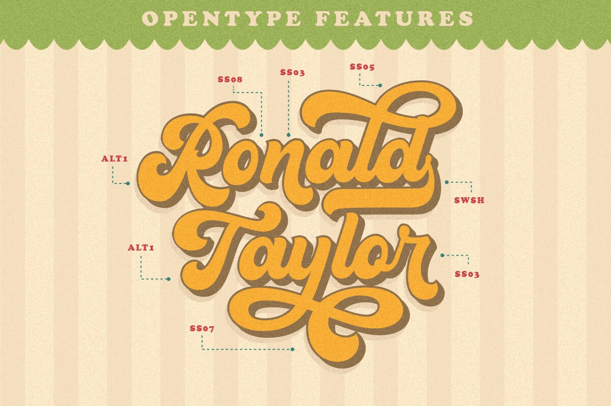 Ramdone Retro Script, Retro Font, Bold Script, 60s Font, 70s Font ...