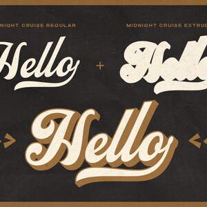 Midnight Cruise Font: Bold Script, Retro Groovy Font - Etsy