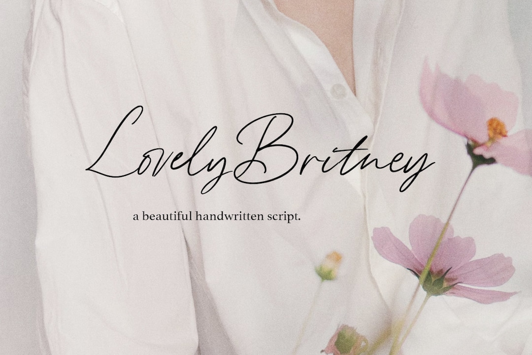 Lovely Britney Handwritten, Script, Wedding Font, Canva Font, Feminine ...