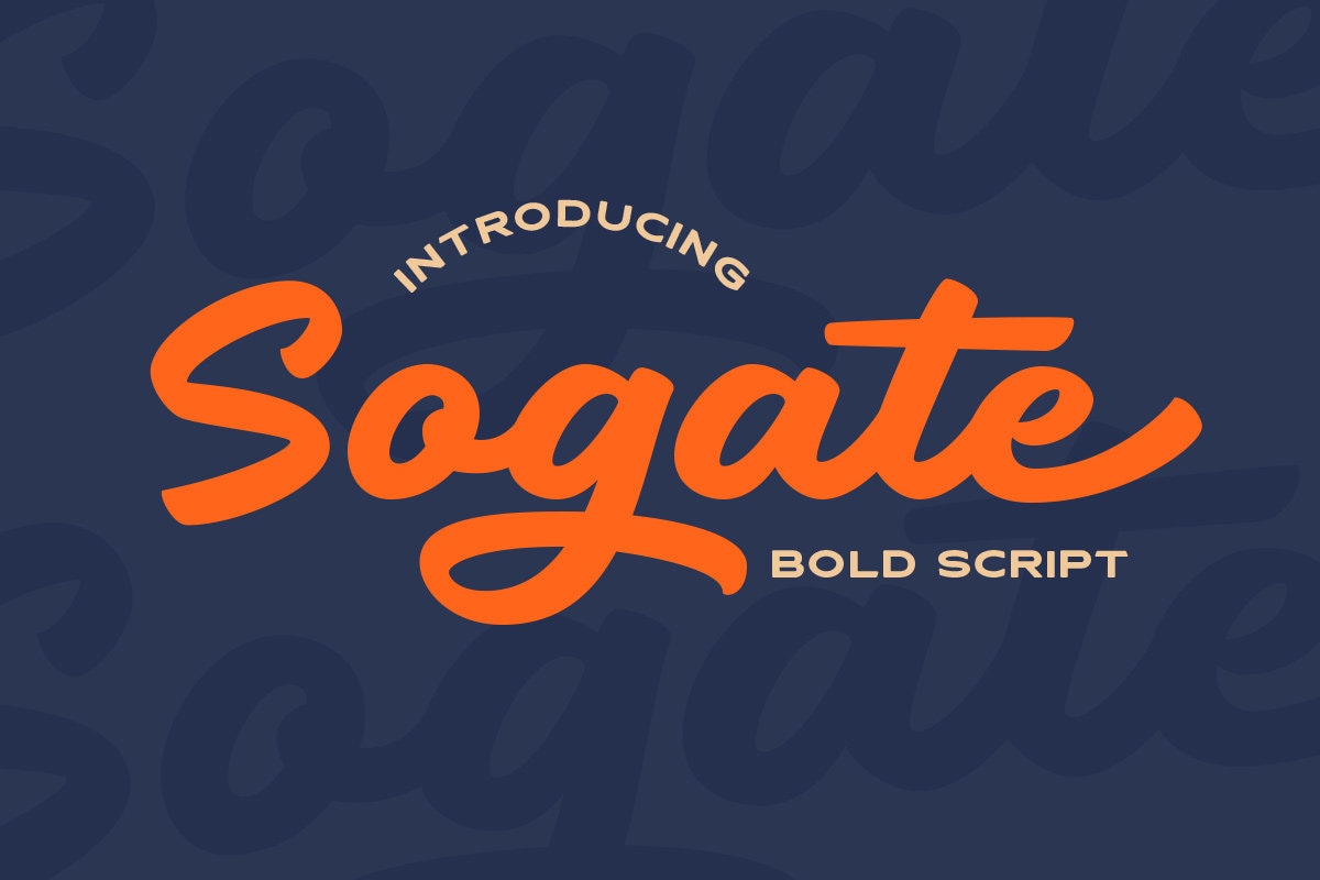 Sogate Bold Script, Bold Script, Logo Font, Logotype, Baseball Font ...