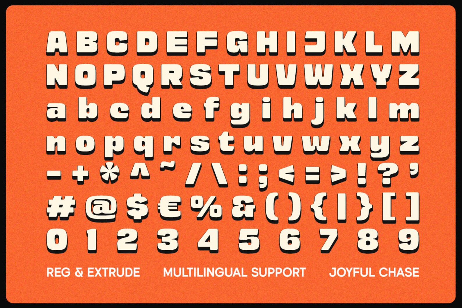 Joyful Chase Display Font: Playful Extrude Style - Etsy