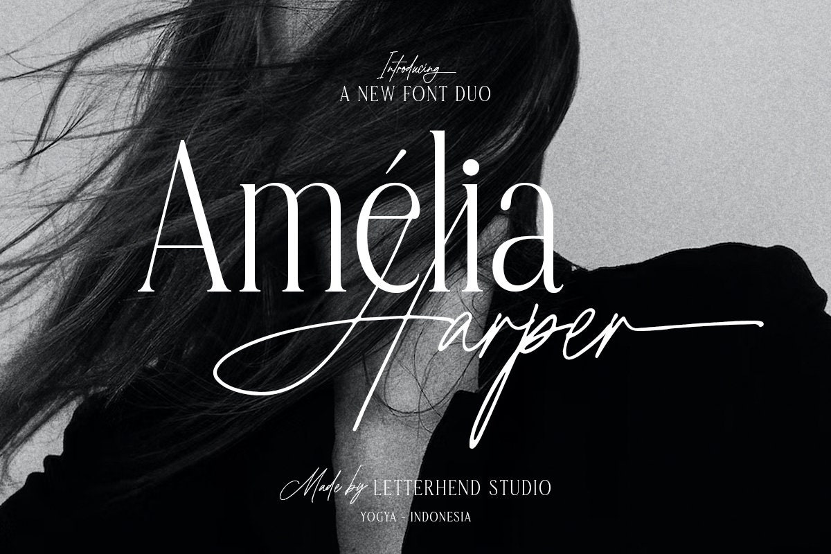 Amelia Harper Font Duo: Elegant Serif & Handwritten Script - Etsy