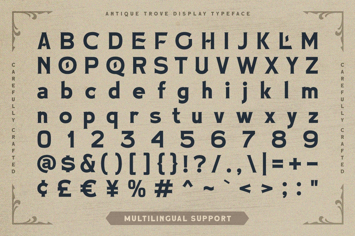 Antique Trove Display Font,display Font, Classsic, Bold Font, Sans Font ...