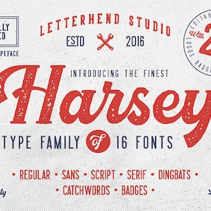 Harsey - Type Toolbox, Ont Bundle, Font Pack, Font Set, Script, Dingbat ...