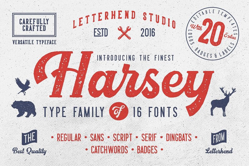 Harsey - Type Toolbox, Ont Bundle, Font Pack, Font Set, Script, Dingbat ...