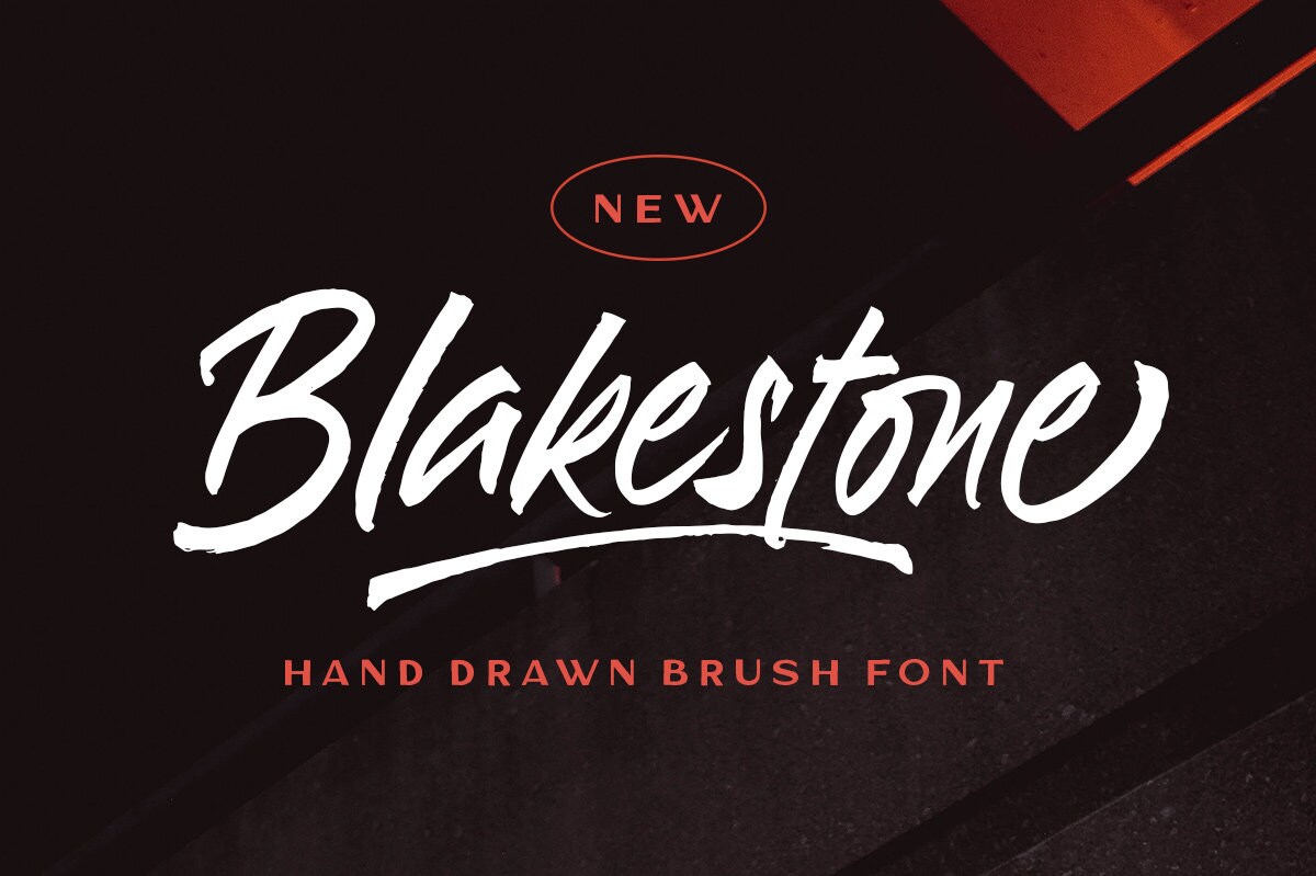 Blakestone - Logo Font, Logotype Font, Display Font, Hand Drawn Font ...