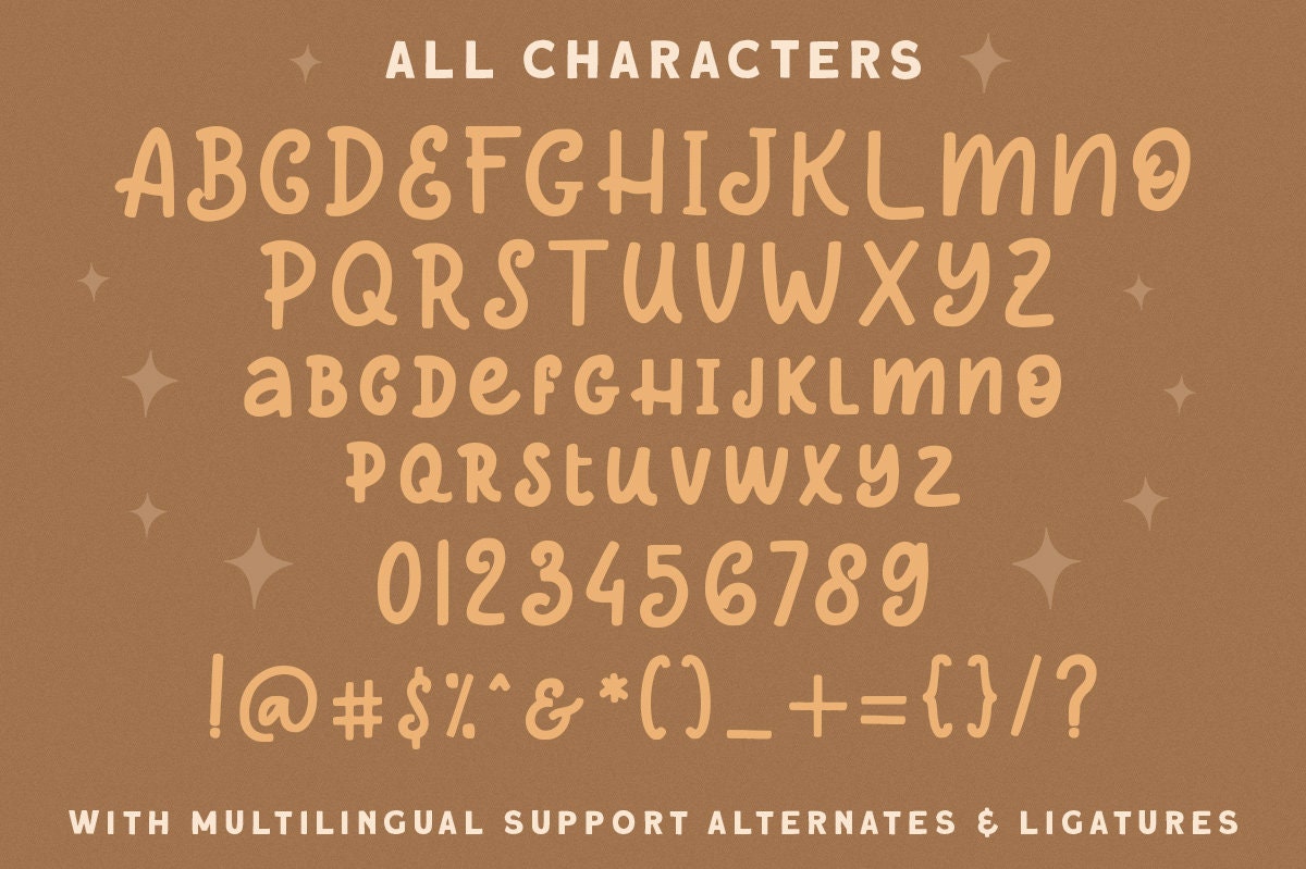 Asterluck Quirky Display Font - Etsy