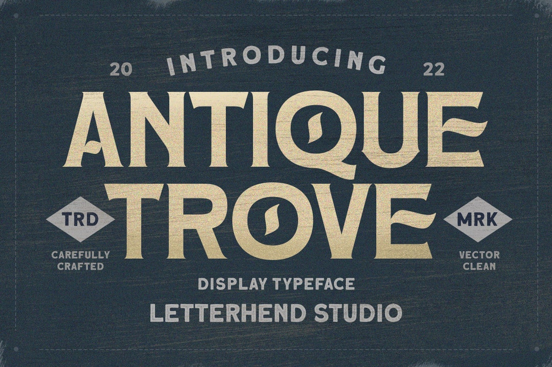Antique Trove - Display Font,display Font, Classsic, Bold Font, Sans ...