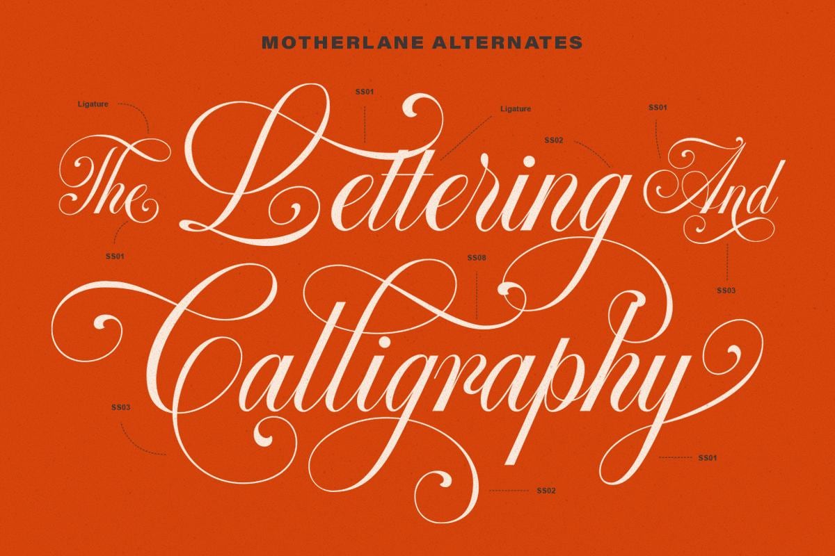 Motherlane Modern Calligraphy Script Font: Wedding, Beauty, Canva - Etsy