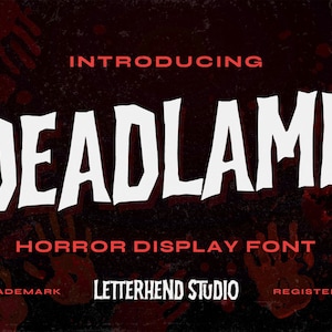 Deadlamp, Horror, Creepy, Spooky, Typeface, Scary, Macabre, Dread ...