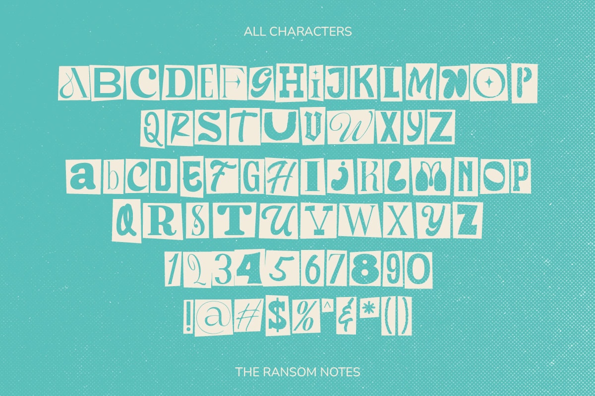 Ransom Notes Font: Cut Letters, Collage Style - Etsy