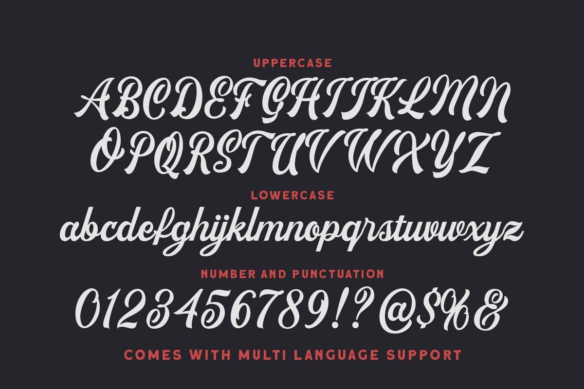 Revictus Script, Vintage Font, Gritty Font, Rustic Font, Retro Font ...