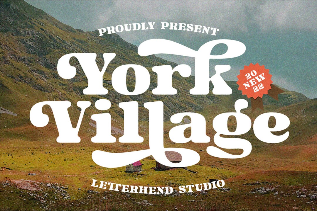 York Village: Retro Serif Font With Swashes - Etsy