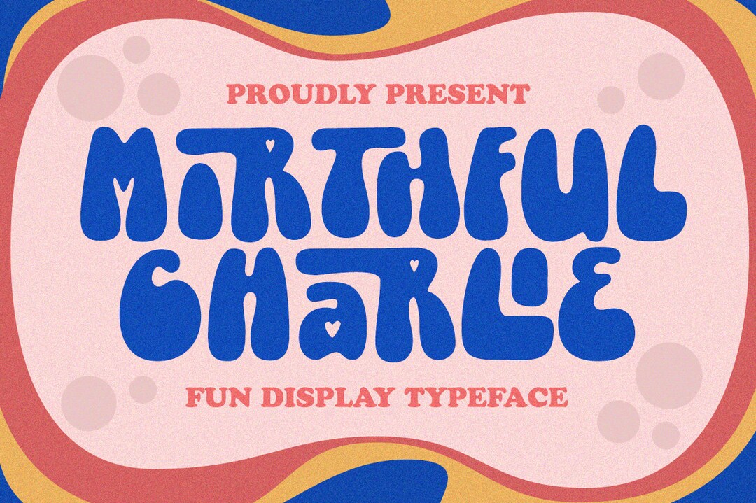 Mirthful Charlie Font: Fun Bold Display Typeface - Etsy