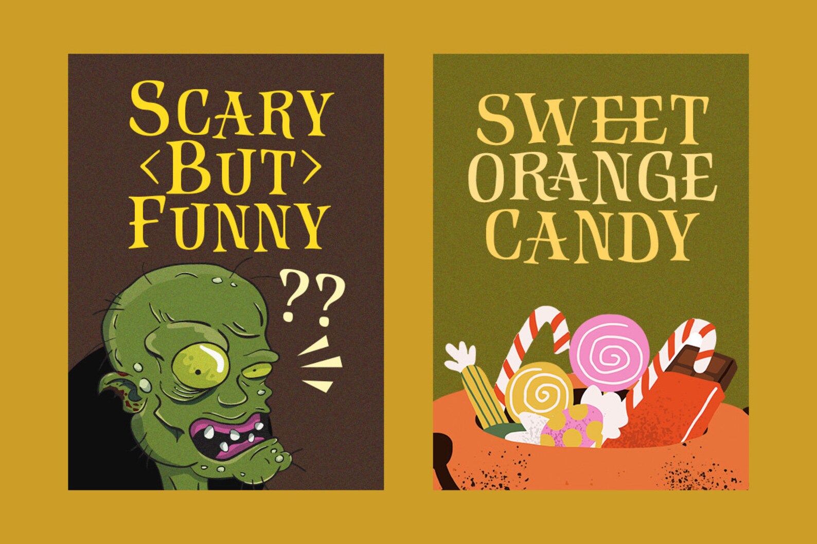 Haunted Gallery - Fun Horror Typeface, Quirky Font, Cartoon Font ...