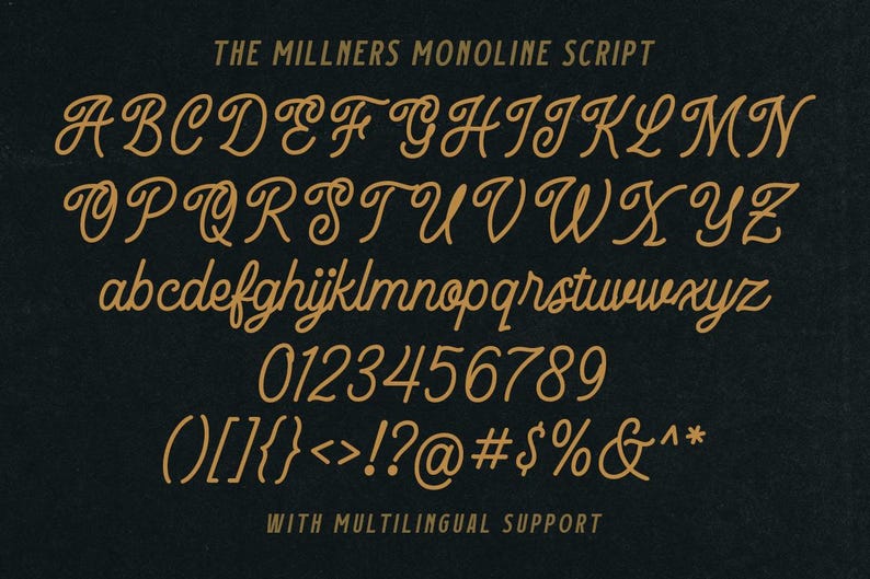 The Millners Font Duo: Retro Monoline Script & Sans Serif - Etsy