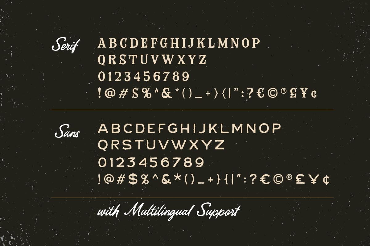 Native Record Font Trio: Handcrafted Western Typeface - Etsy