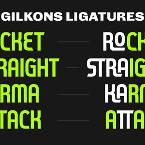 Gilkons Ligature Sans Serif Font: Modern Typeface - Etsy