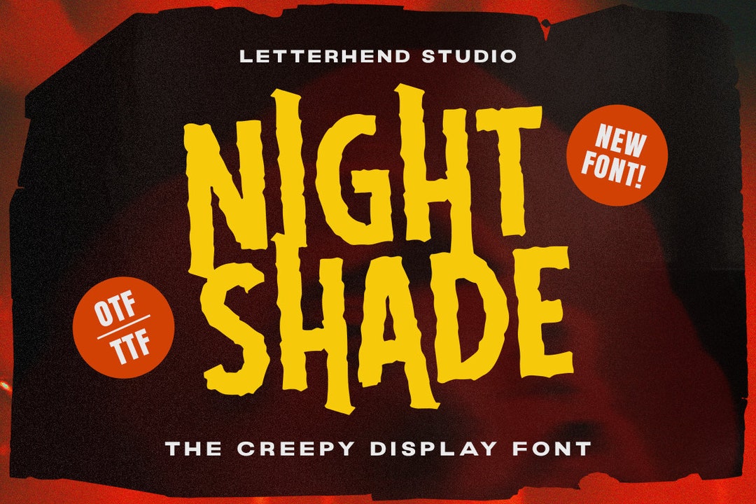 Night Shade, Horror, Creepy, Spooky, Typeface, Scary, Macabre, Dread ...