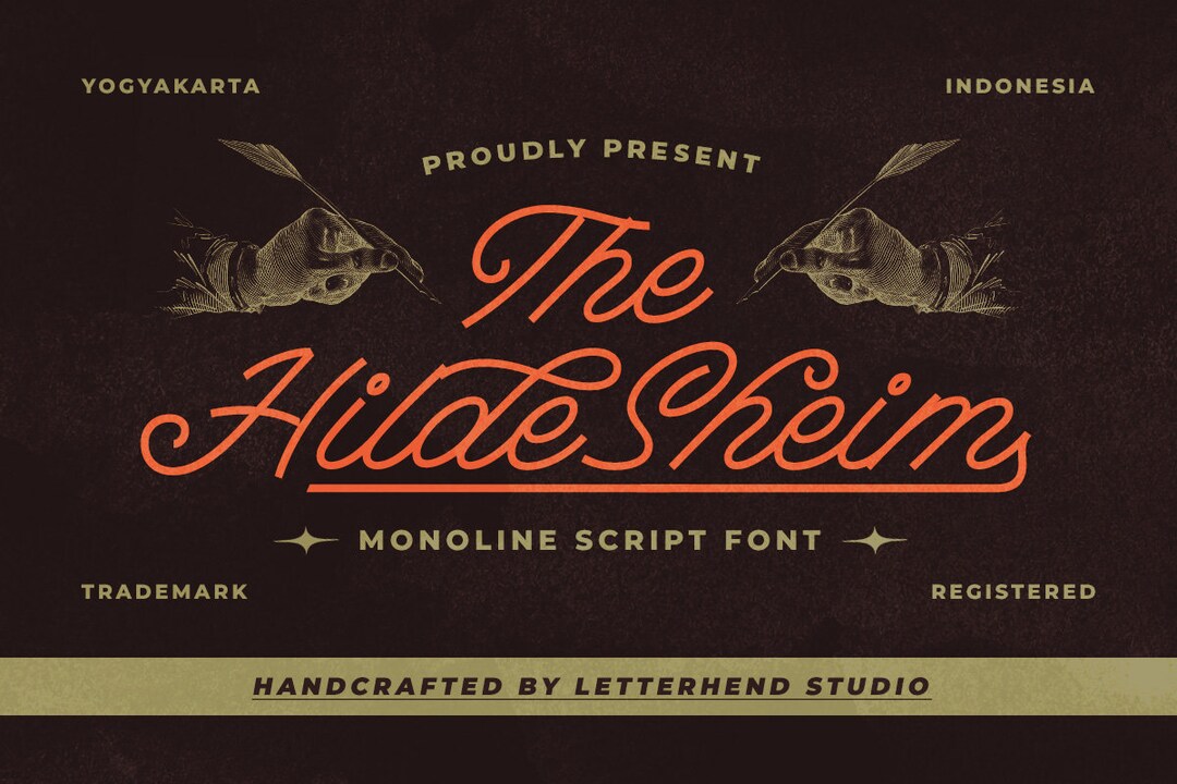 The Hildesheim Monoline Script, Monoline Script, Casual, Fun Font, Signature, Hipster ...