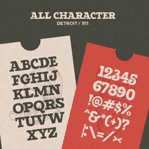 Detroit Slab Serif Font: Bold Display Typeface - Etsy
