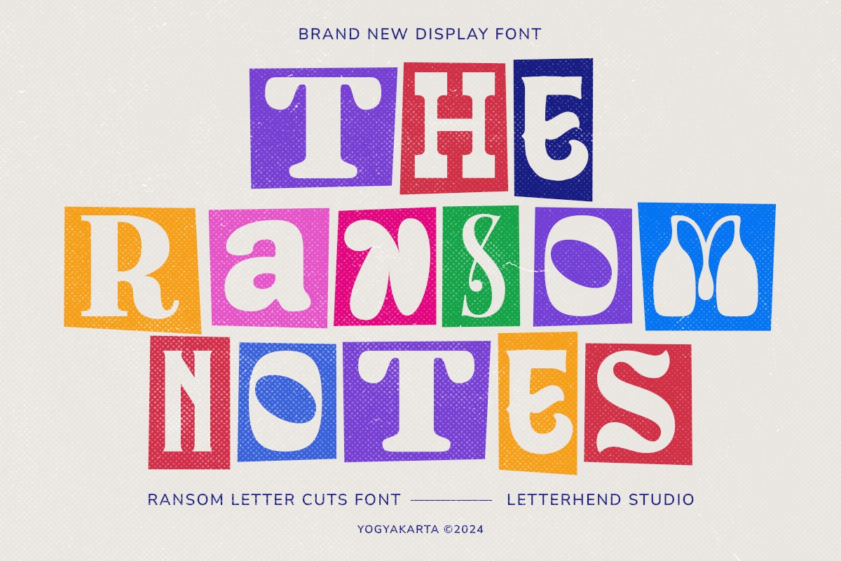 Ransom Notes Font: Cut Letters, Collage Style - Etsy