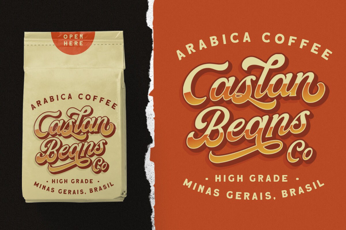 Moraline Bold Script Font: Retro Groovy Typeface - Etsy