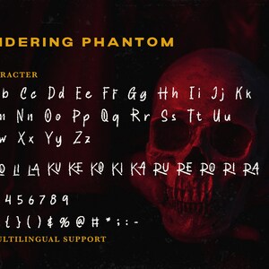 Wandering Phantom Font: Horror Display Typeface - Etsy