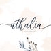 Athalia - Modern Calligraphy Script - Etsy