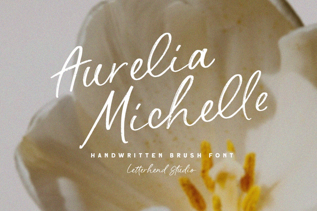Aurelia Michelle Brush Font: Chic Handwritten Calligraphy - Etsy