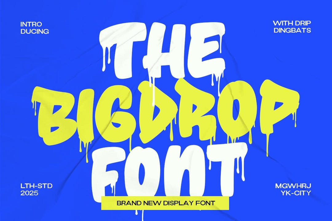 The Big Drop - Graffiti Bold Display Font for Urban Street Art - Etsy