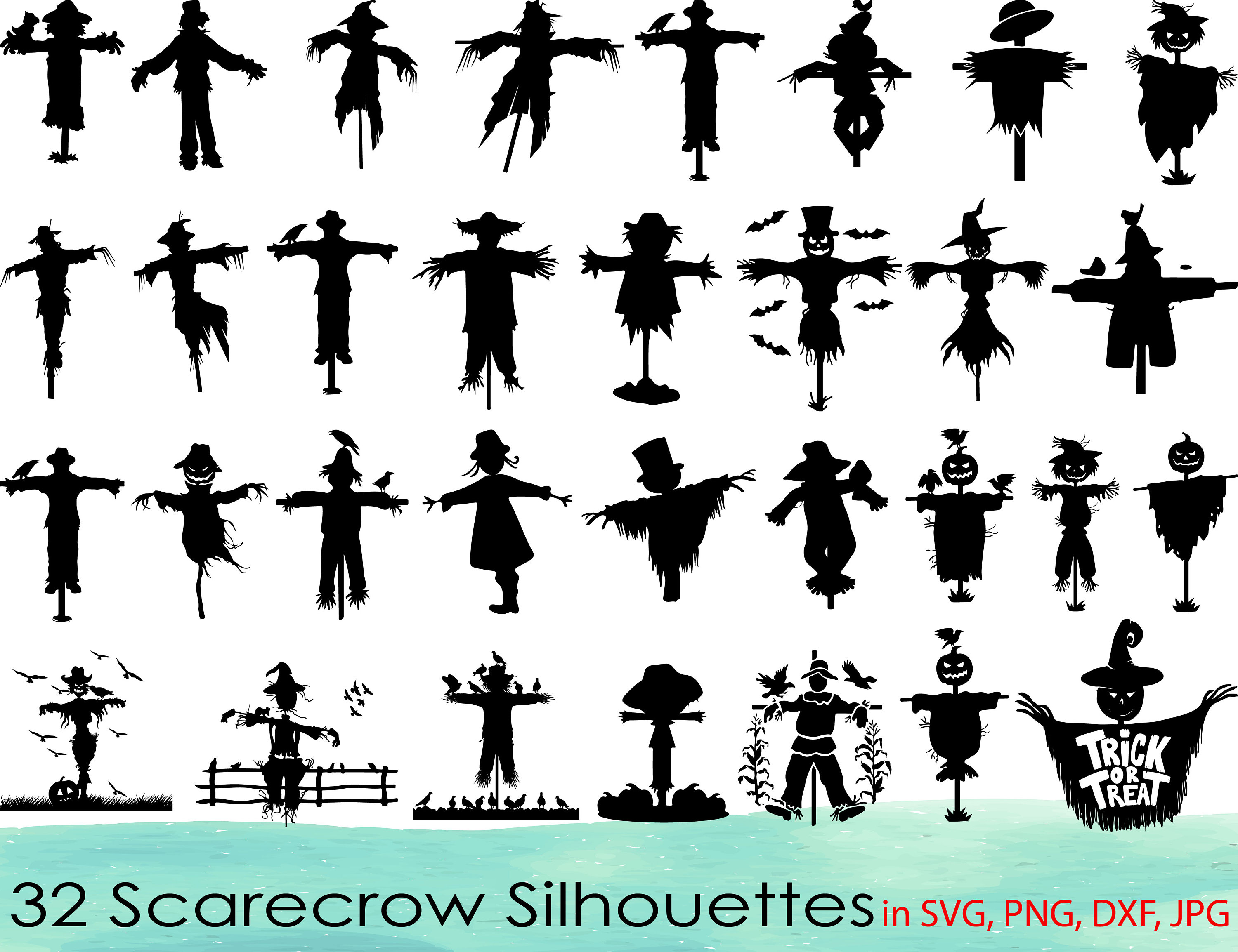 32 Scarecrow SVG Bundle,scarecrow Clipart,scarecrow Dxf,scarecrow ...