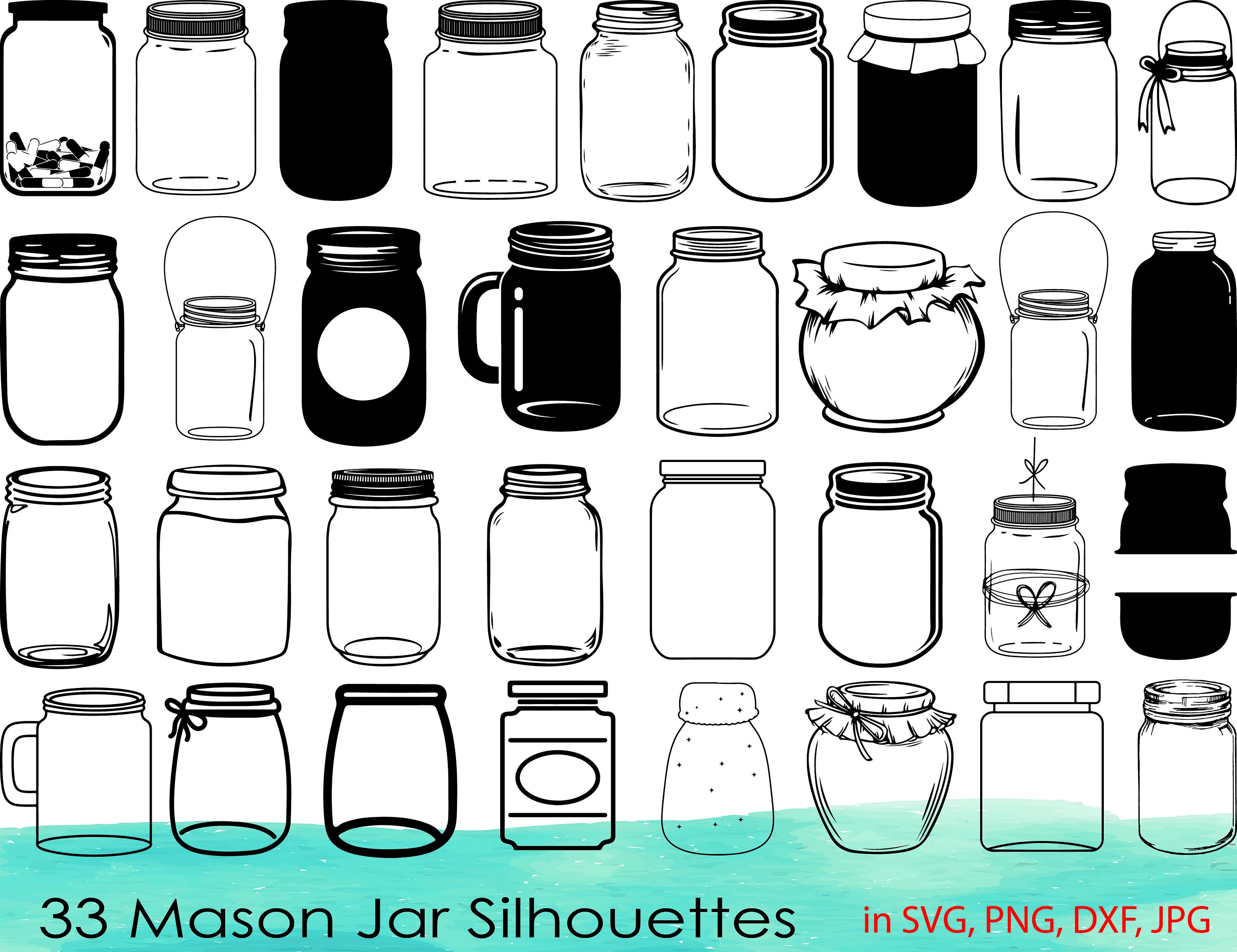 Mason Jar Vector Illustration