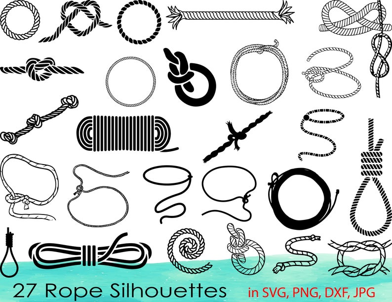27 Rope SVG Bundle,rope Clipart,lasso Svg,rope Dxf,rope Knot,rope ...