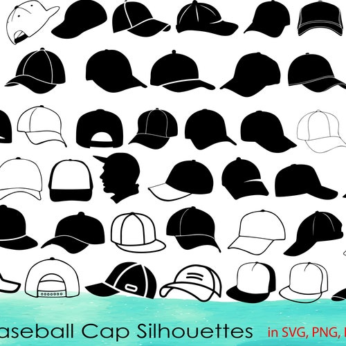 50 Baseball Cap SVG Bundlebaseball Cap Clipartbaseball Cap - Etsy