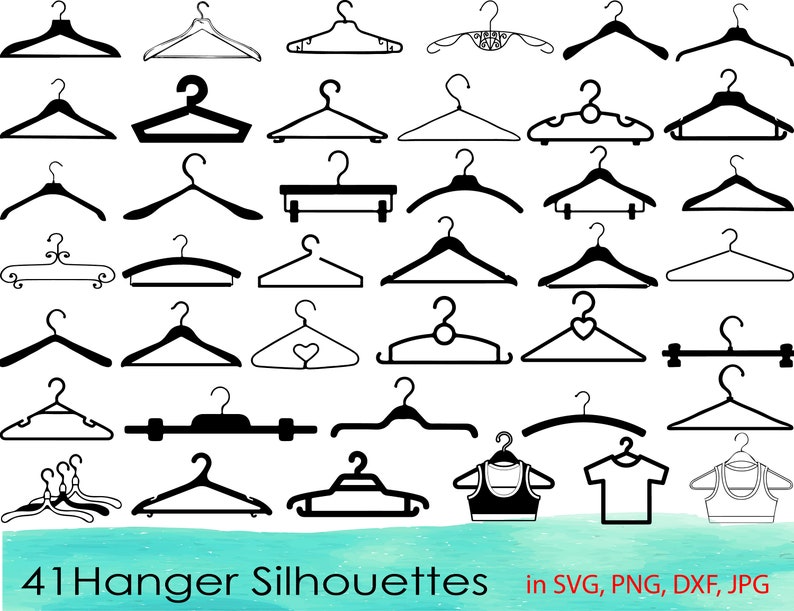 41 Hangers SVG Bundle,hangers Dxf,hangers Png,clothes Hangers Svg ...