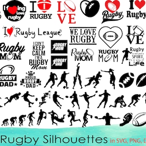 55 Rugby SVG Bundlerugby Clipartrugby Dxfrugby Vectorrugby - Etsy